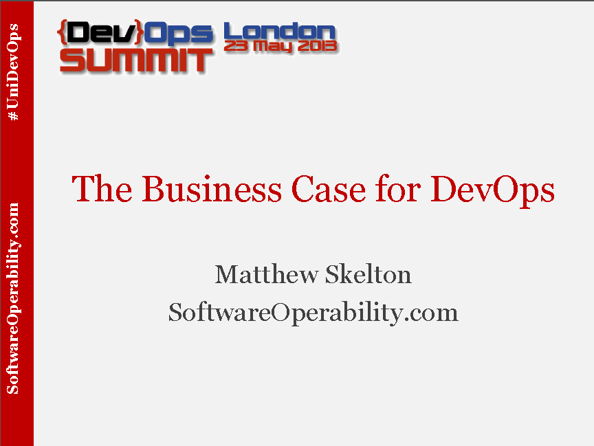 The Business Case for DevOps | Matthew Skelton